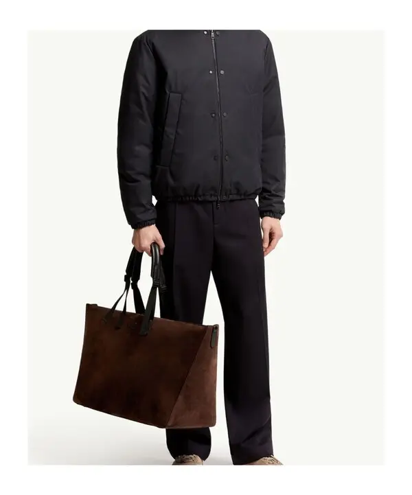 Moncler Carlo Suede Duffle Bag