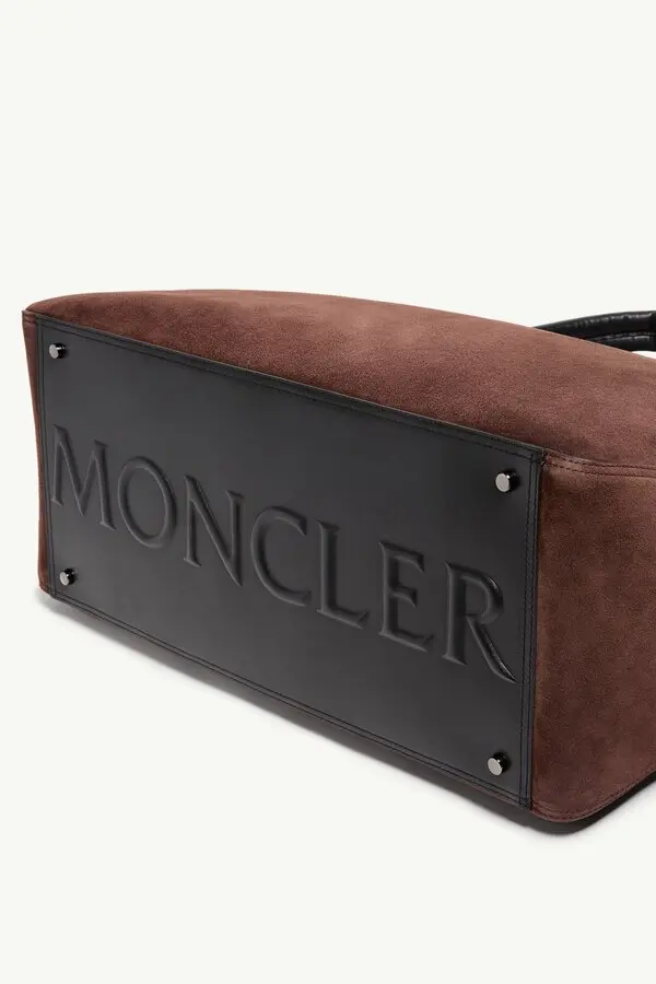 Moncler Carlo Suede Duffle Bag