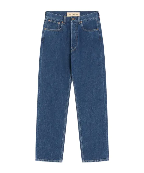 Valentino Garavani Vgold Straight Leg Jeans - Blue
