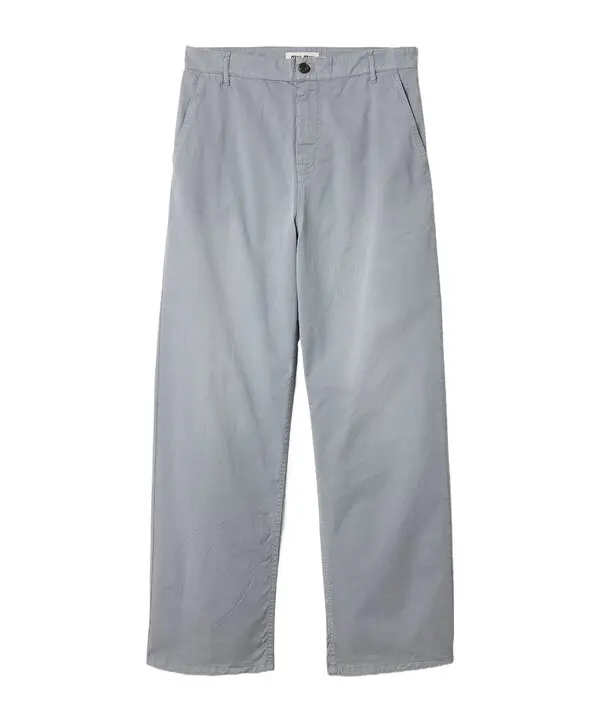 Miu Miu Garment-dyed Twill Pants - Gray