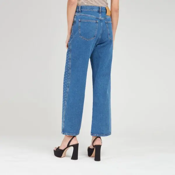 Giuseppe Di Morabito Crystal-embellished Denim Jeans