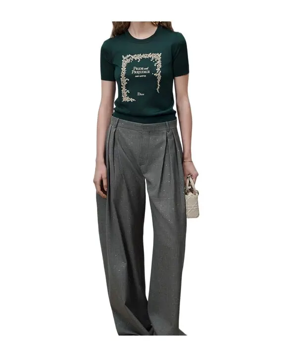 Dior Short-sleeved Fitted Sweater