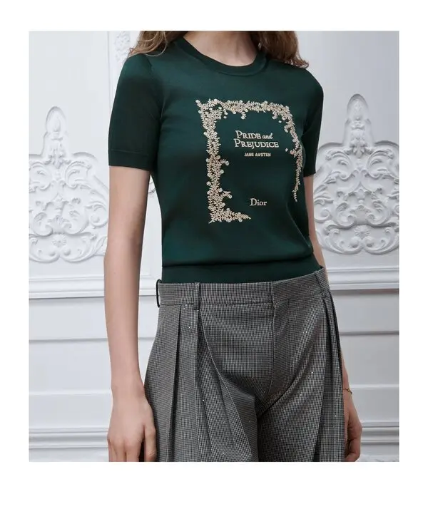 Dior Short-sleeved Fitted Sweater