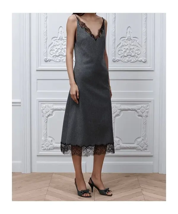 Dior Mid-length Straight Dress With Lace Details
