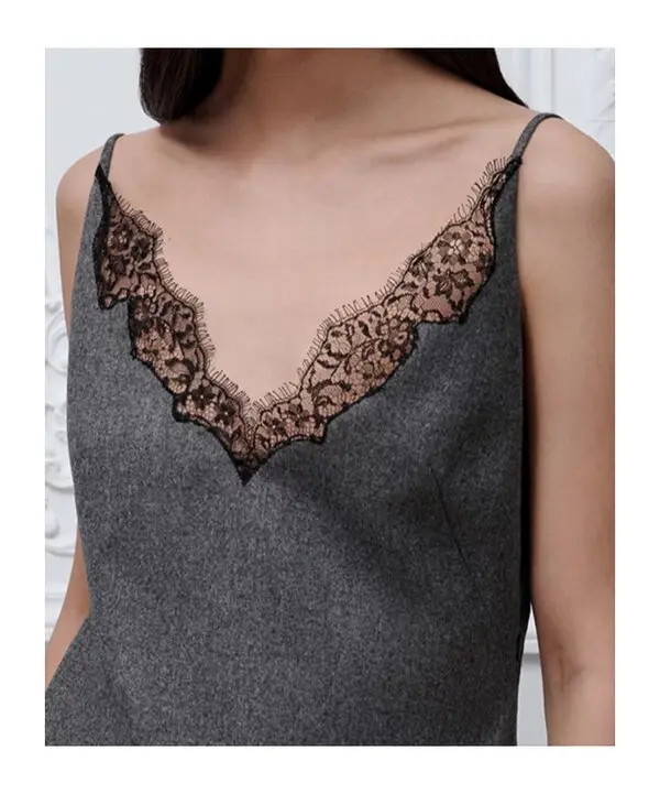 Dior Mid-length Straight Dress With Lace Details