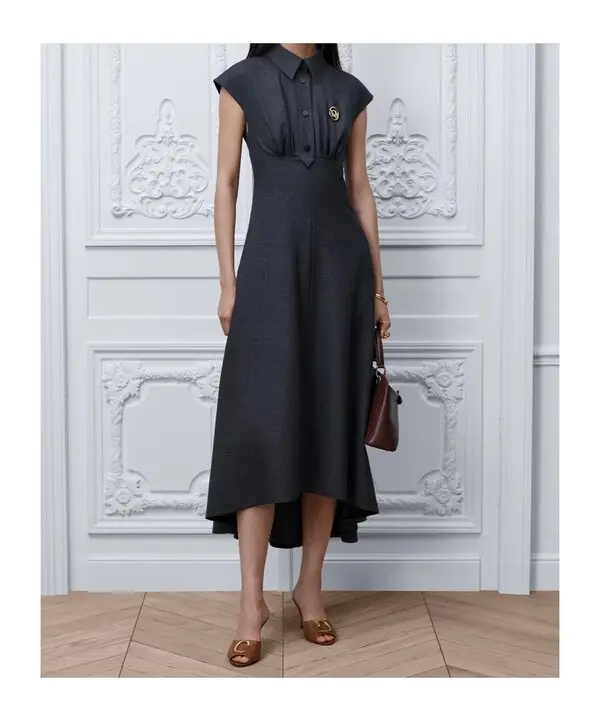 Dior Mid-length Flared Dress With Pleated Details