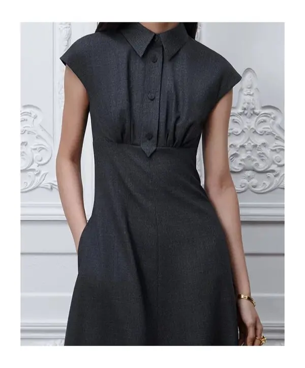Dior Mid-length Flared Dress With Pleated Details