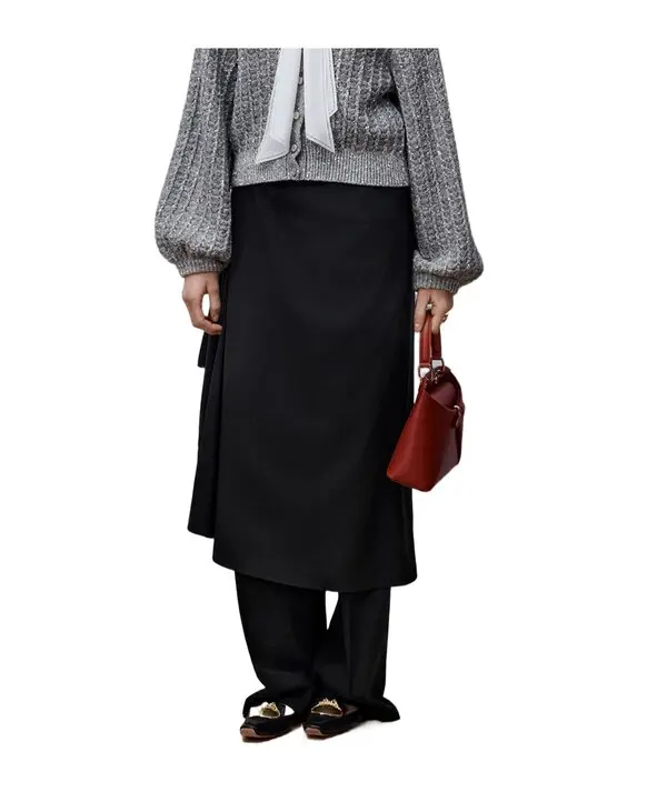 Dior Virgin Wool Draped Pants - Black