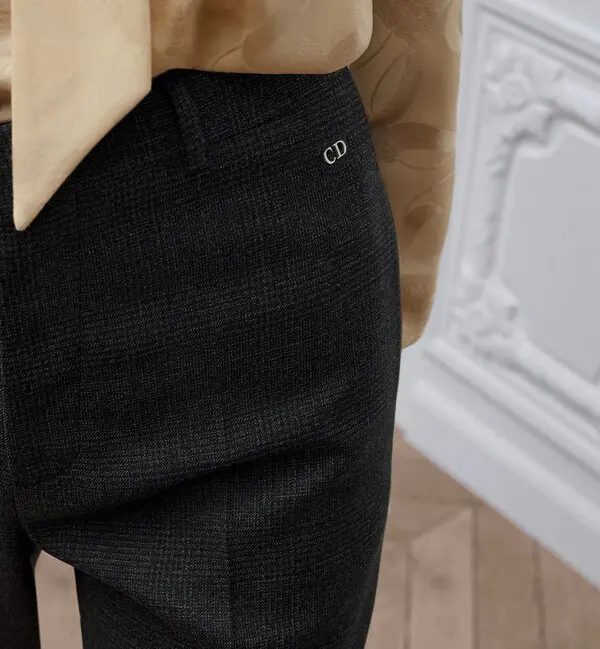 Dior Fitted Tailored Pants With Cd Signature