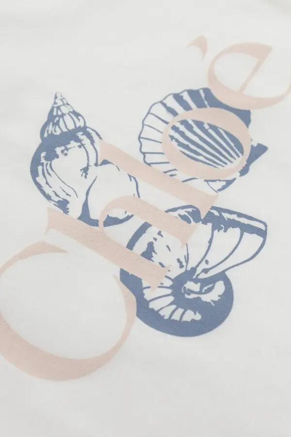 Chloé Seashell Logo Print T-shirt