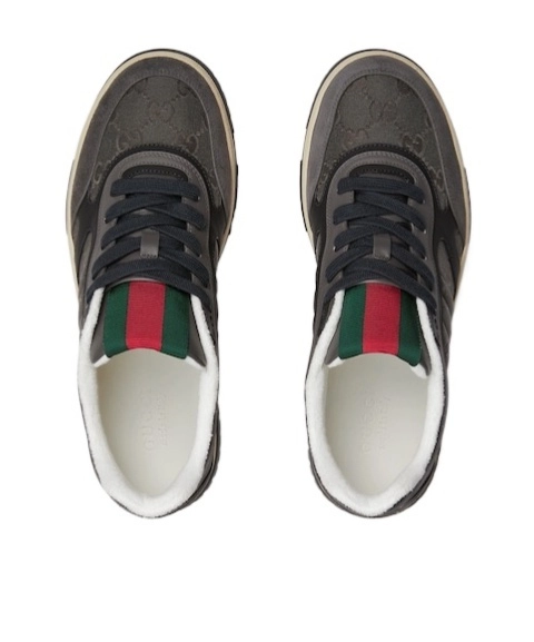 Gucci Low Top Sneakers With Interlocking G Detail - Grey