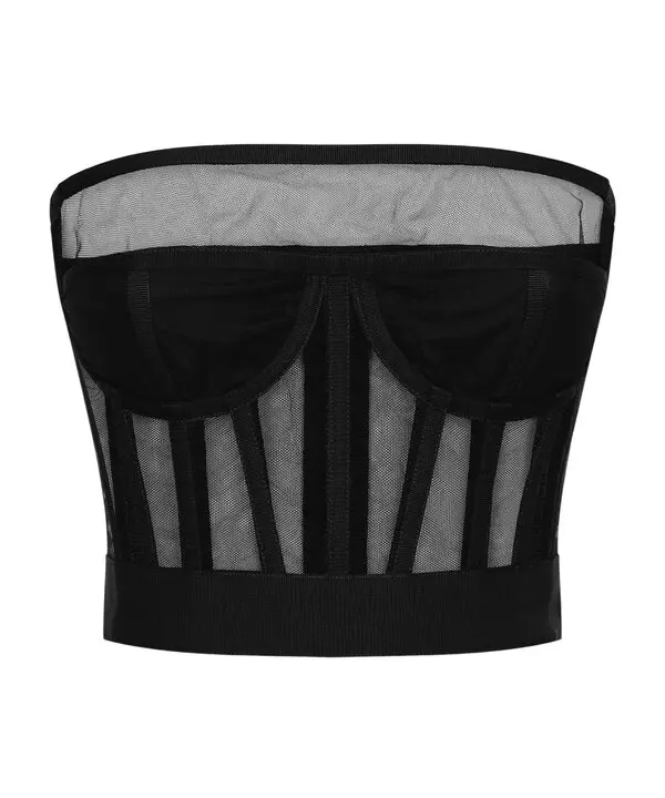 Dolce & Gabbana Cropped Boned Bodice Tank Top
