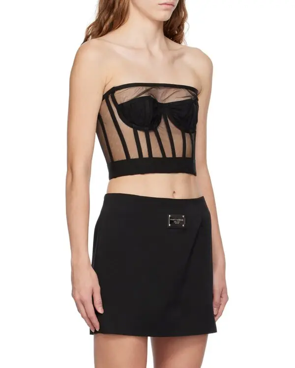 Dolce & Gabbana Cropped Boned Bodice Tank Top