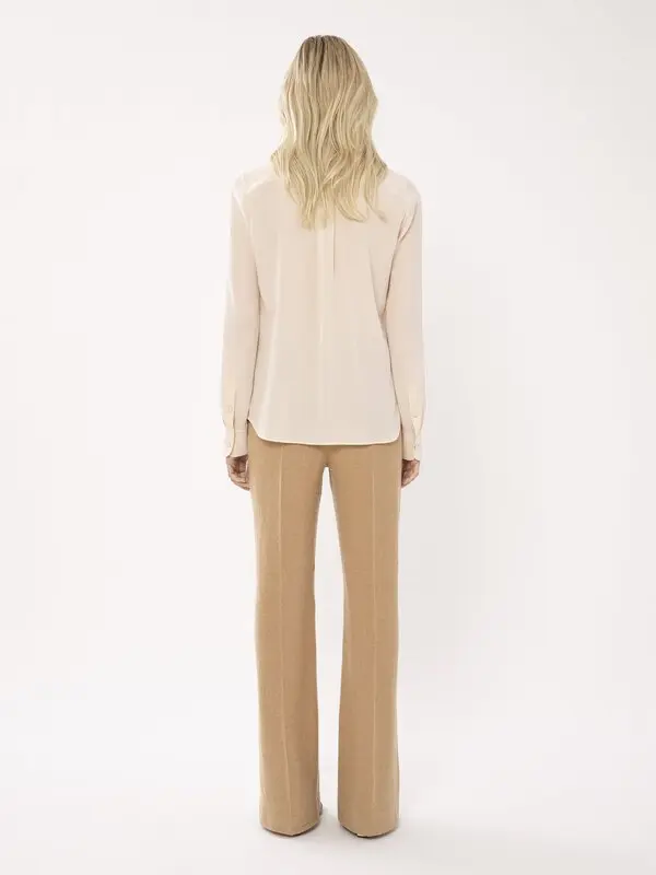 Chloé Wide-legged Wool Trousers - Nude