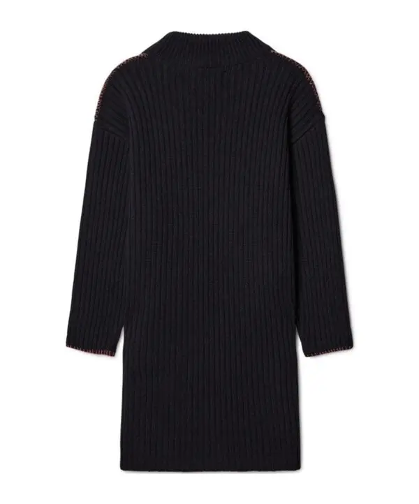 Off-White Off Stamp Ribbed Knit Dress