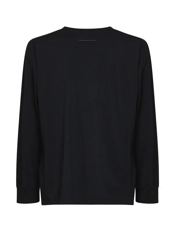 MAISON MARGIELA Long Sleeve Crewneck Sweatshirt With Logo Patch