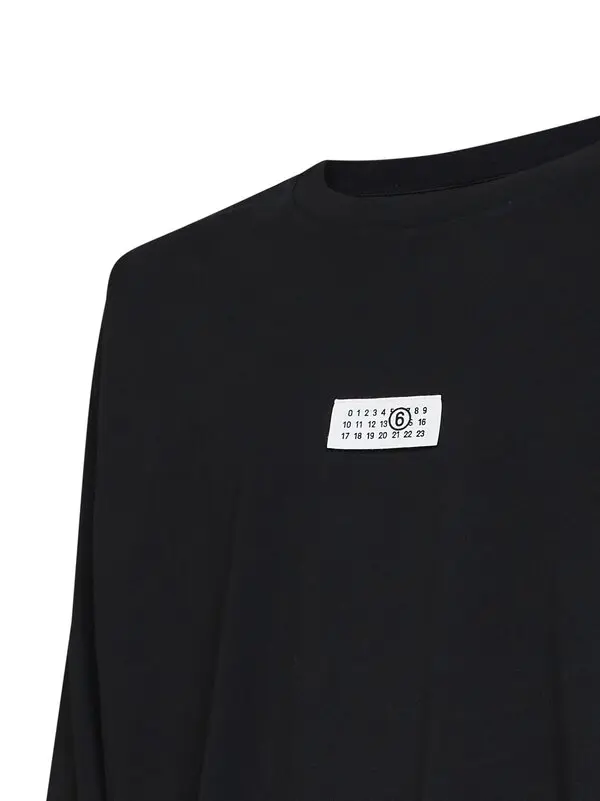 MAISON MARGIELA Long Sleeve Crewneck Sweatshirt With Logo Patch