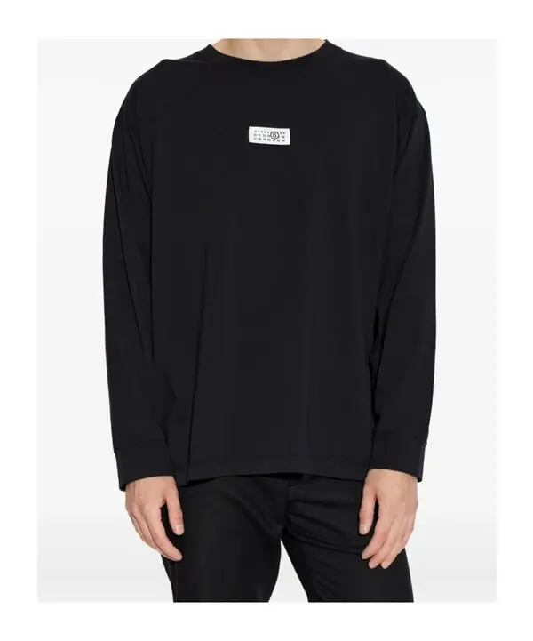 MAISON MARGIELA Long Sleeve Crewneck Sweatshirt With Logo Patch