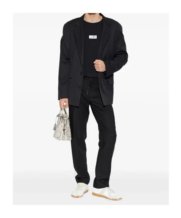 MAISON MARGIELA Long Sleeve Crewneck Sweatshirt With Logo Patch
