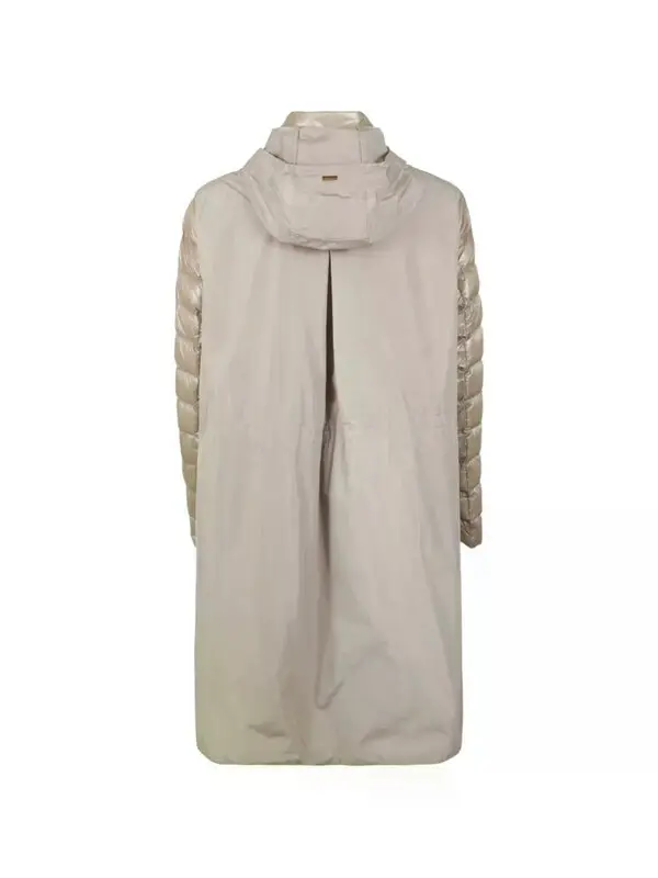 Herno Quilted Zip-up Parka With Detachable Hood - Neutrals