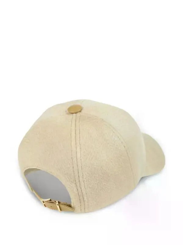 Max Mara Monogram Patch Cashmere Baseball Cap