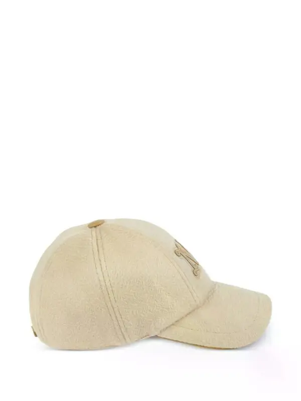 Max Mara Monogram Patch Cashmere Baseball Cap