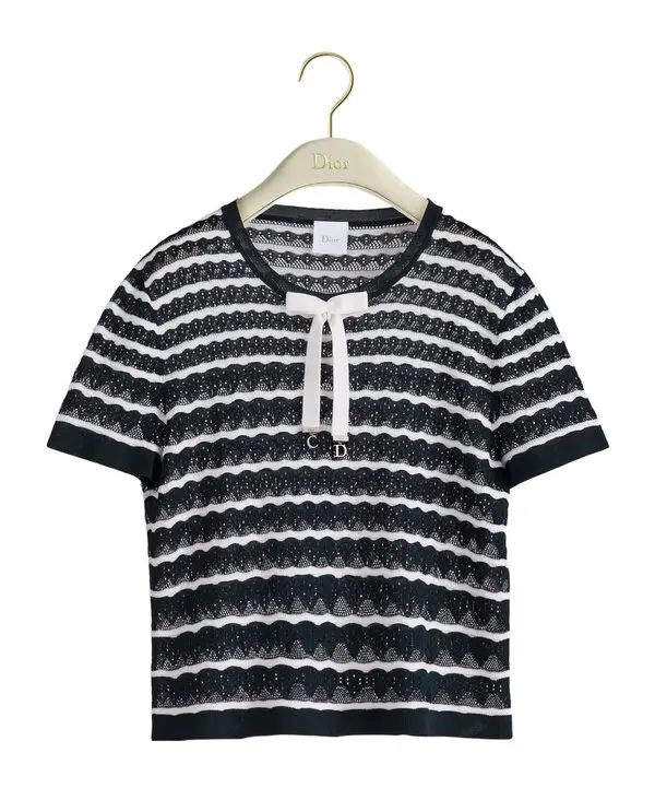 Dior Marinière Short-sleeved Sweater - Black