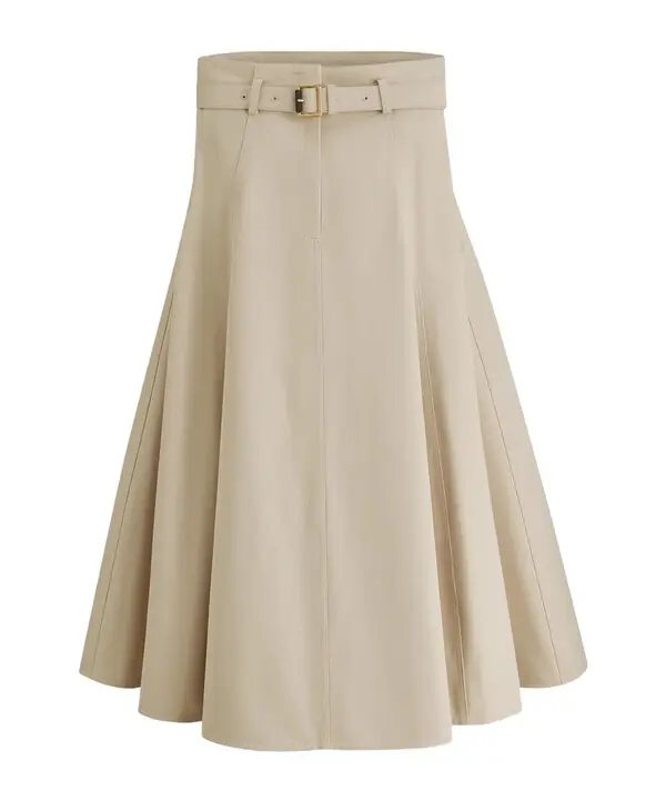 Dior Mid-length Belted Skirt - Beige
