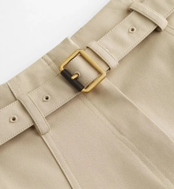 Dior Mid-length Belted Skirt With Gold-tone Hardware