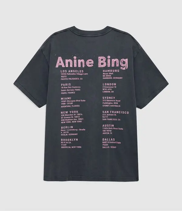 ANINE BING Smiley Print T-shirt