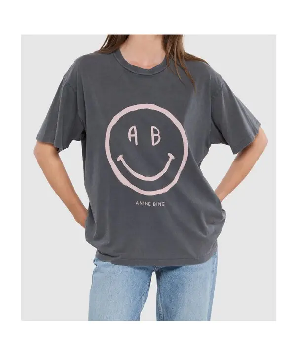 ANINE BING Smiley Print T-shirt