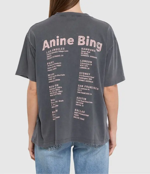 ANINE BING Smiley Print T-shirt