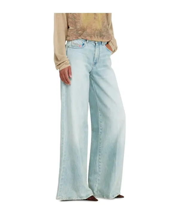 DIESEL® 1978 D-akemi Wide-leg Flared Jeans - Light Blue
