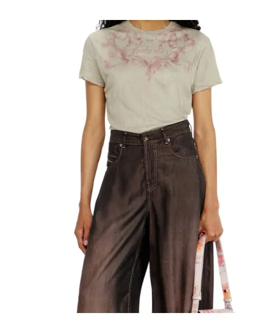 DIESEL® Graphic Printed T-shirt - Beige/pink