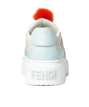 Fendi Match Platform Low-top Sneakers - Light Blue