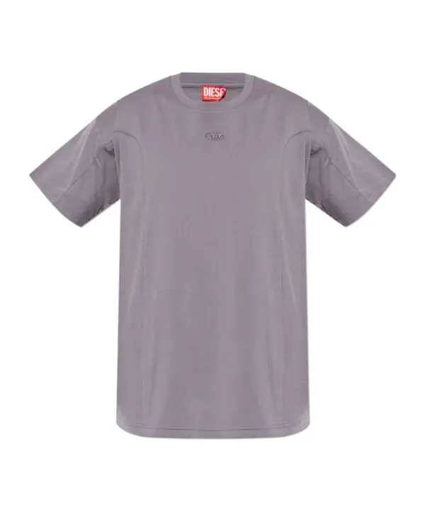 DIESEL® Oval-d Embroidered Crewneck T-shirt - Gray