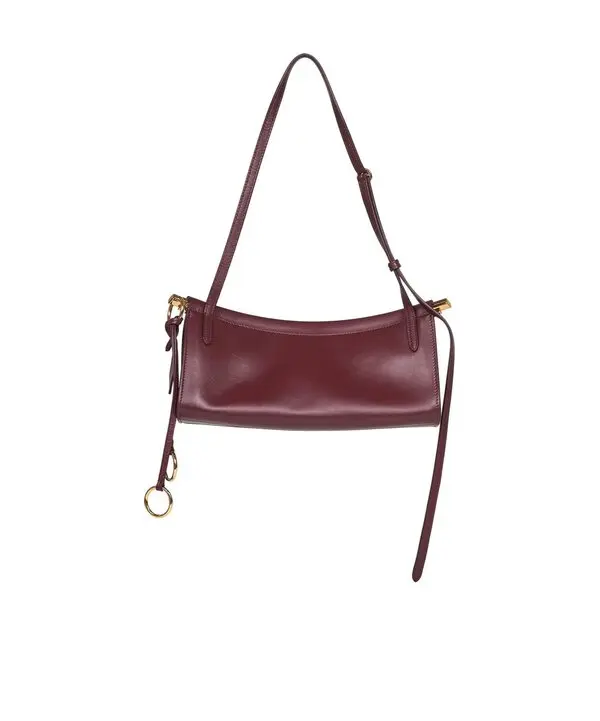 Alaïa Logo Stamp Small East West Shoulder Bag - Red