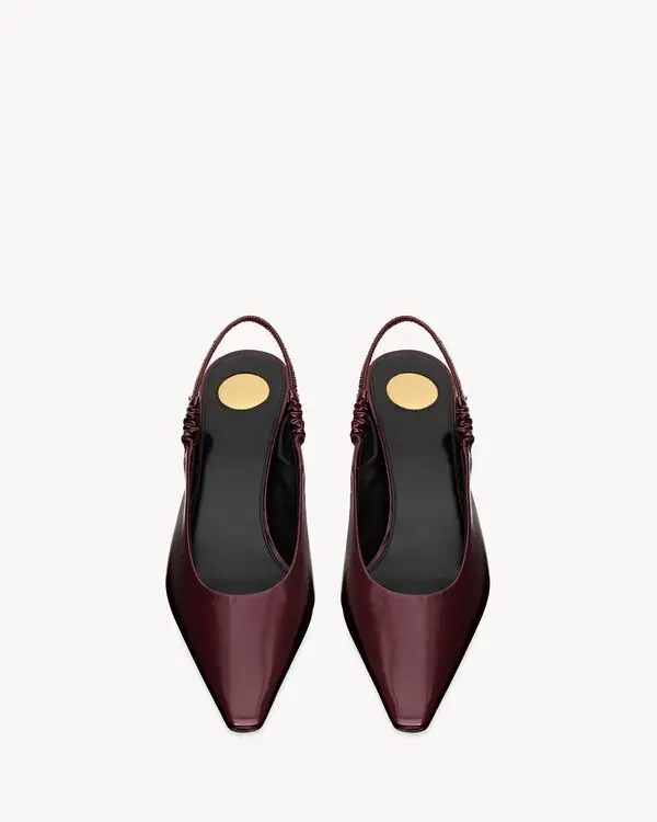 Saint Laurent Anne-marie Slingback Pumps - Bordeaux