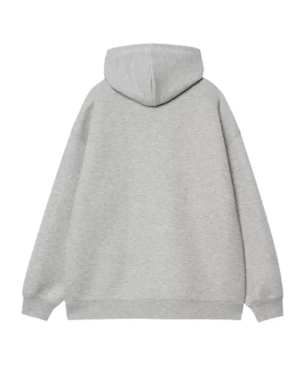 Carhartt Work In Progress Logo Embroidered Zip-up Drawstring Hoodie