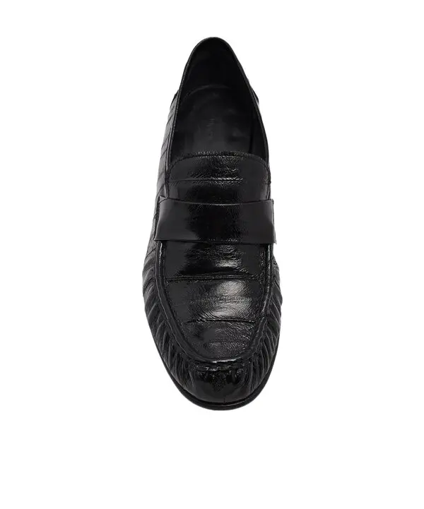 THE ROW Ruched Almond Toe Loafers