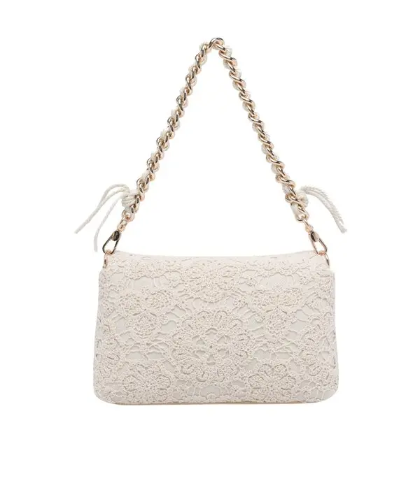 Liu Jo Crocheted Shoulder Bag With Chain Strap