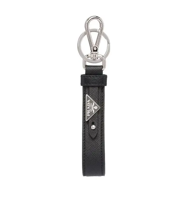 Prada Logo Plaque Keyring