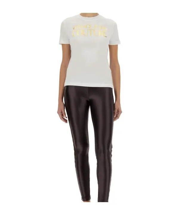 Versace Logo Printed Crewneck T-shirt