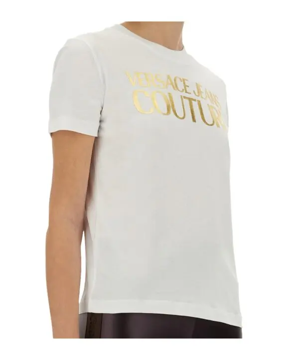 Versace Logo Printed Crewneck T-shirt