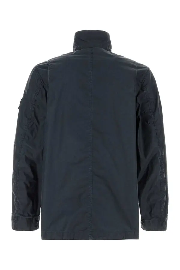 Stone Island Navy Polyester Blend Jacket - Blue