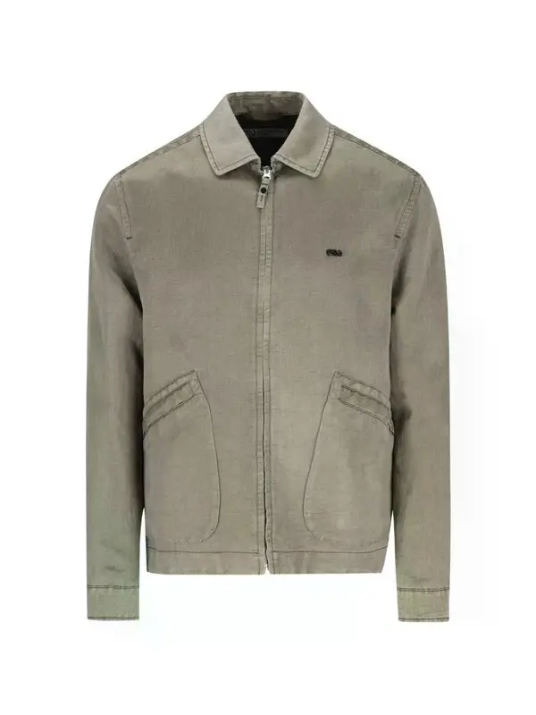 MASSIMO OSTI STUDIO Logo Patch Zip-up Jacket