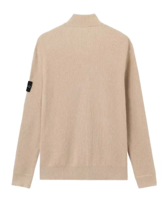 Stone Island Logo Patch Zip-up Jumper