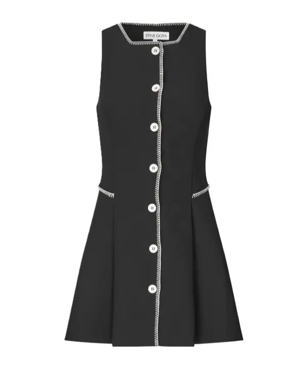 Stine Goya Sleeveless Dress With Contrast Stitching