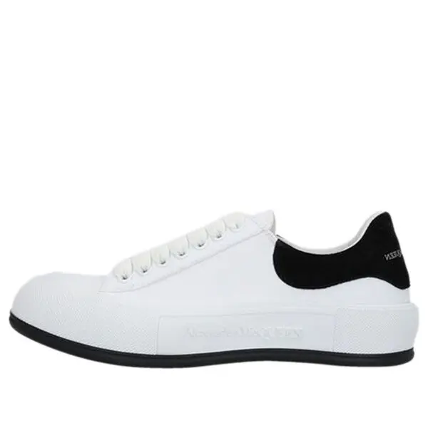 Alexander McQueen Deck Skate Plimsoll Lace Up - White/black