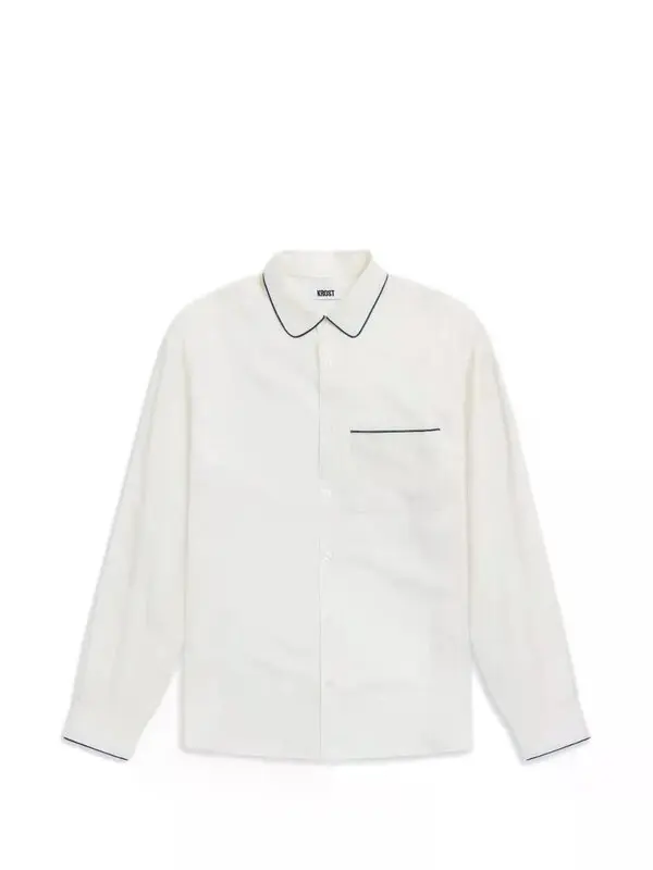 KROST Piping-detail Chest-pocket Shirt - Neutrals